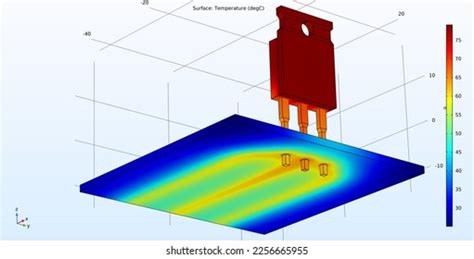 Thermal Temperature Analysis Transistor Installed On Stock Illustration 2256665955 Shutterstock