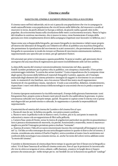 Riassunto Cinema E Media Prof Simone Arcagni Appunti Di Storia Del