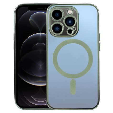 Magsafe Electroplating Straight Tpu Phone Case For Iphone 12 Pro Dark