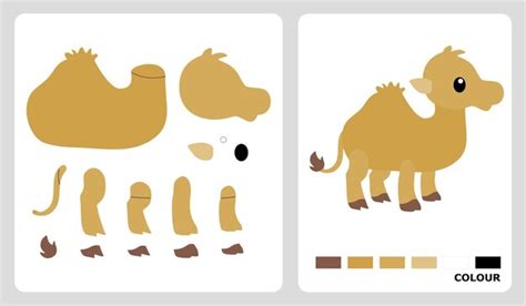 Premium Vector Camel Patterns For Applique Patchwork And Paper Crafts In Cut And Paste Puzzle