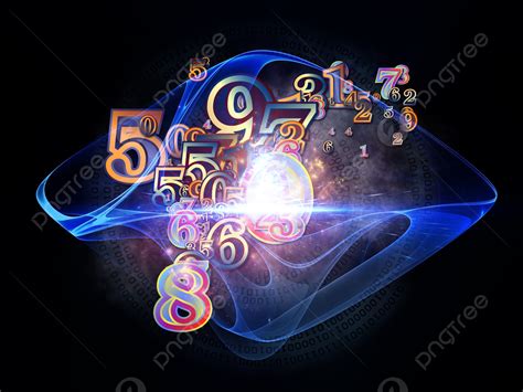 Virtual Numbers Light Integer Arrangement Photo Background And Picture