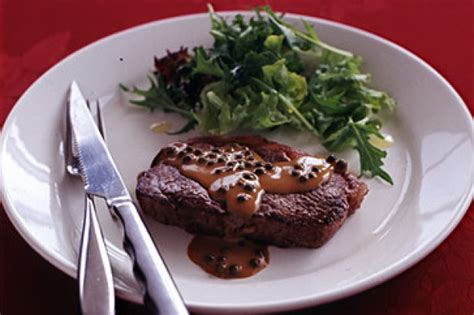 Steak With Green Peppercorn Sauce Recipe Taste Au