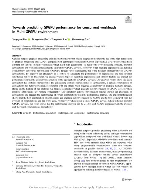 towards predicting gpgpu performance for concurrent workloads in multi