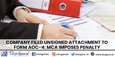 Company Filed Unsigned Attachment To Form AOC MCA Imposes Penalty