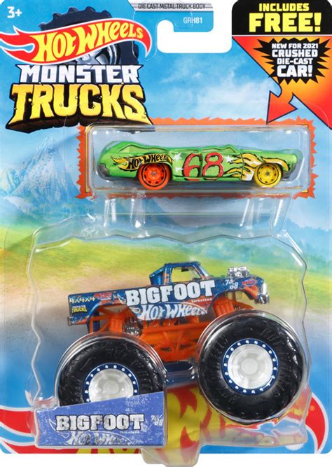 Mattel Αυτοκινητάκια Hot Wheels Oχήματα Monster Trucks Bigfoot για 4
