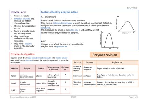 Enzymes Revision Matks4 Biologyteachit