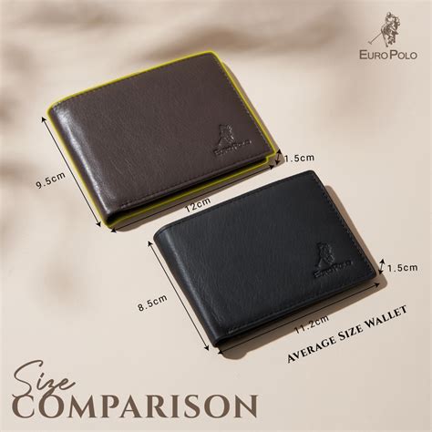 Euro Polo Full Grain Leather Big Size Bi Fold Minimalist Slim Mens