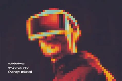 افکت عکس پیکسلی فتوشاپ Acid Pixel Art Effect سیجی کوک