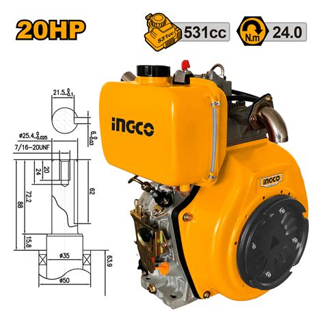 16hp 20hp Single Cylinder Vertical 4 Stroke Air Cooled Diesel Marine E