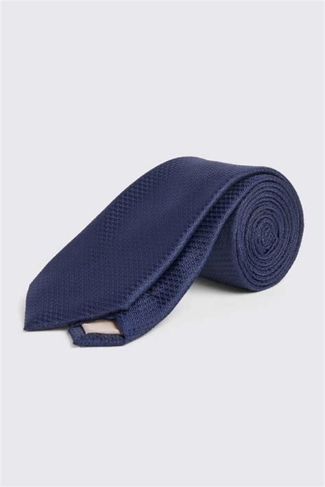 Navy Textured Tie Buy Online At Moss