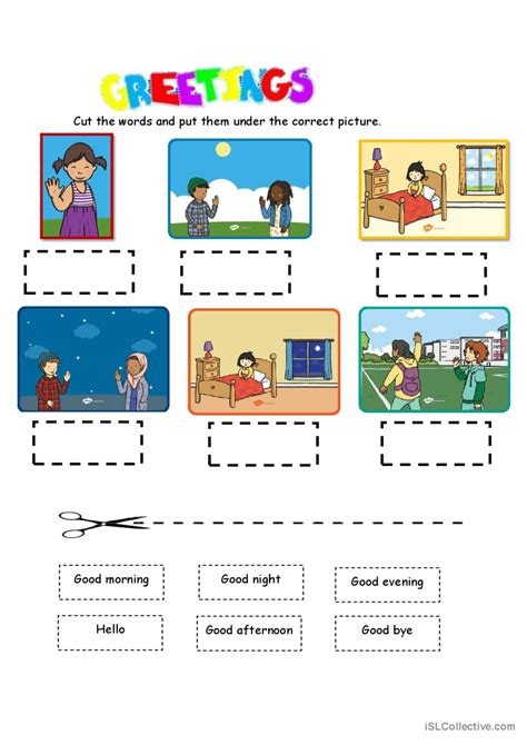 Greetings Worksheets For 1st Grade Pdf