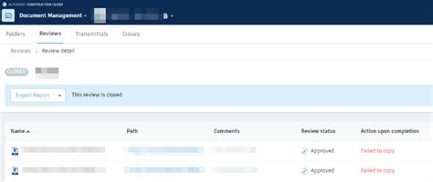 Failed To Copy Upon Completion Of Review Or After Copying Revit Files
