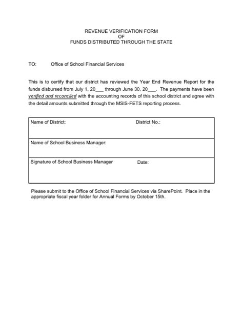 Mississippi Revenue Verification Form Of Funds Distributed Through The