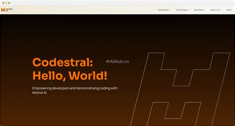 Codestral Mistral AI推出的AI代码生成模型 AIHub工具导航