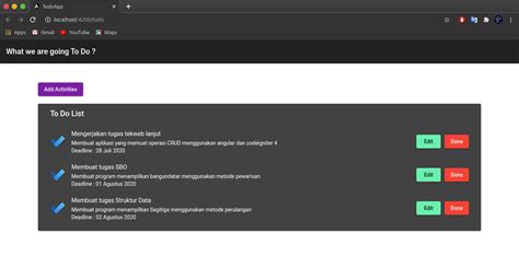 Create TodoApp Using Angular And Codeigniter Include CRUD