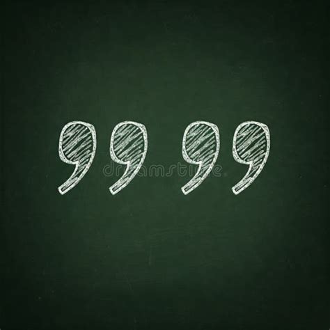 commas or quotation marks drawn onto a plain white background stock illustration illustration