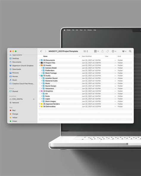 Free Video Project File Folder Template