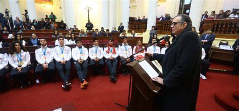 Congreso Rindió Homenaje A Medallistas Peruanos De Los Juegos