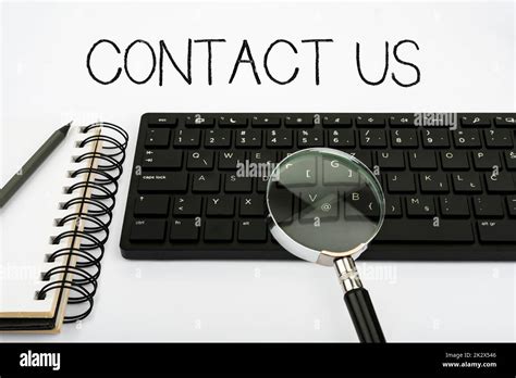 Writing Displaying Text Contact Us Business Idea Group Of Person That