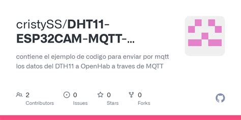 Github Cristyssdht11 Esp32cam Mqtt Openhab Contiene El Ejemplo De Codigo Para Enviar Por