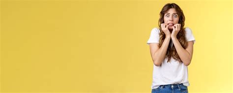 Free Photo Scared Timid Insecure Unconfident European Girl Curly
