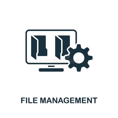 File Management Icon Monochrome Simple Line Data Science Icon For Templates Web Design And