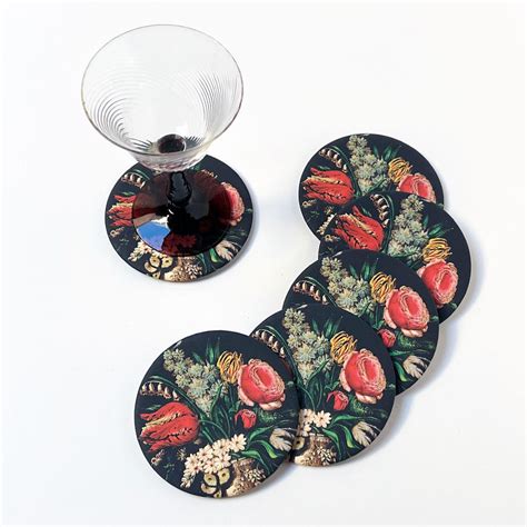 Patch Nyc Victorian Flowers Ephemera Coaster Set