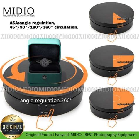Jual Rotating Rotary Turn Table Display Putar Diameter 13 Cm Putih Di