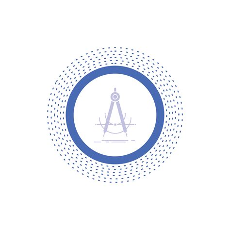 Precision Accure Geometry Compass Measurement Glyph Icon Vector