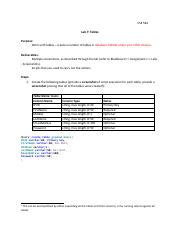 Lab 07 Tables Pdf CSE 581 Lab 7 Tables Purpose Work With Tables