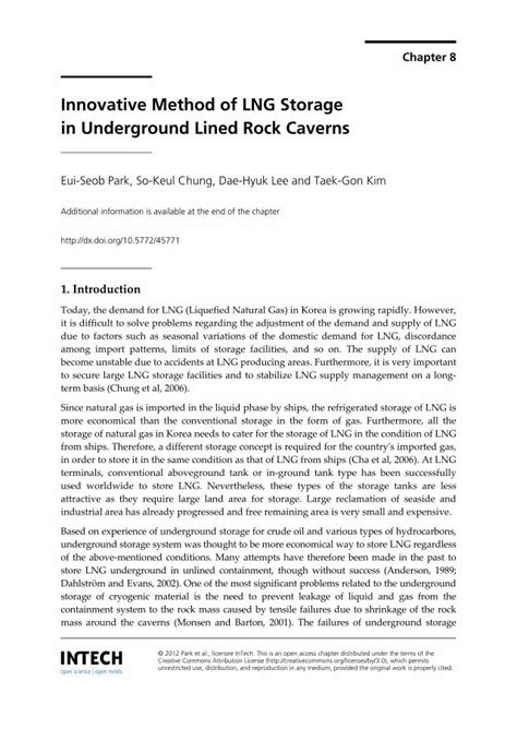 (PDF) Innovative Method of LNG Storage in Underground Lined Rock ...cdn.intechopen.com/pdfs ...