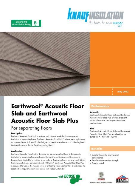 Knauf Earthwool Acoustic Floor Slab | Viewfloor.co