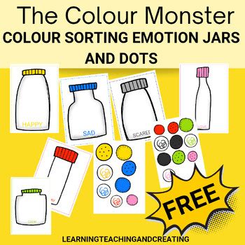 THE COLOUR MONSTER EMOTION SORTING CARDS By Learning Teaching And Creating