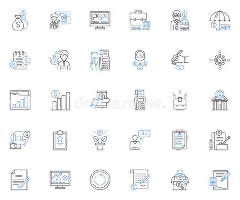 Digital Marketing Line Icons Collection SEO PPC Social Content