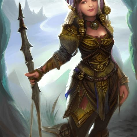 Beautiful Dwarf Woman In A Fantasy Setting · Creative Fabrica