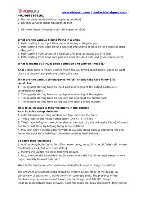 Dft Interview Questions Vlsi Guru