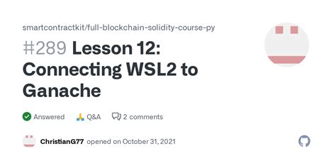 lesson 12 connecting wsl2 to ganache · smartcontractkit full