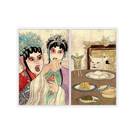 The Asian Cat Meme Sticker Etsy