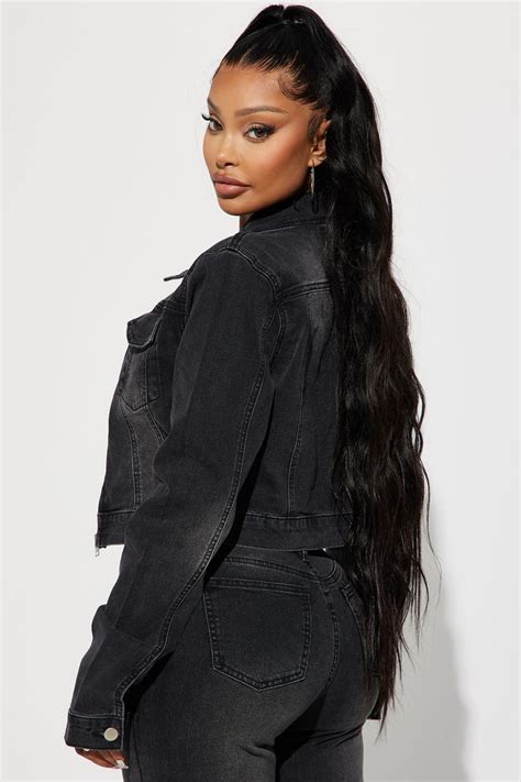 Vita Denim Jacket Black Wash Fashion Nova Jackets And Coats