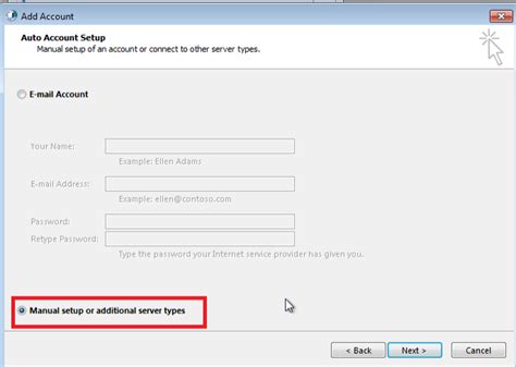 Outlook Com Configuration Access Mailbox In MS Outlook