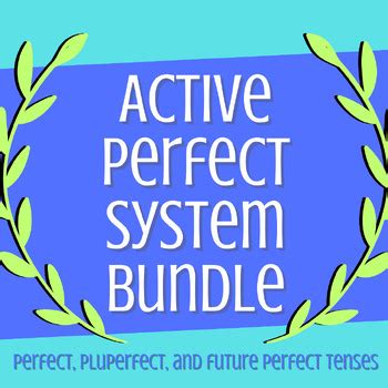 Bundle Perfect System Practice Activities Active Voice Latin Verbs