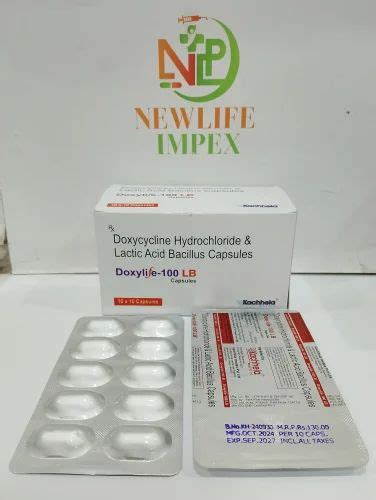 Doxycyline Doxylife Lb 100 Mg Capsules Packaging Size 10x10 At ₹ 80