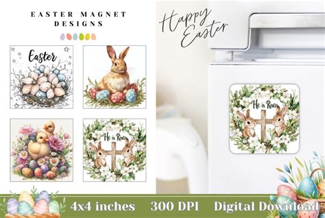 Easter Magnet Print Easter Bunny Sublimation 5278220