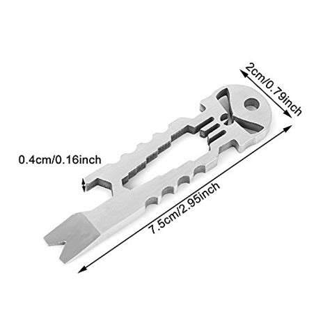 Stainless Steel Survival Punisher Pocket Pry Bar EDC Carabiner Skull