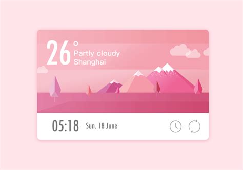 Ui设计ui动效ui天气插件天气插件动效平时练习，图形归原作者所有chencc1 站酷zcool