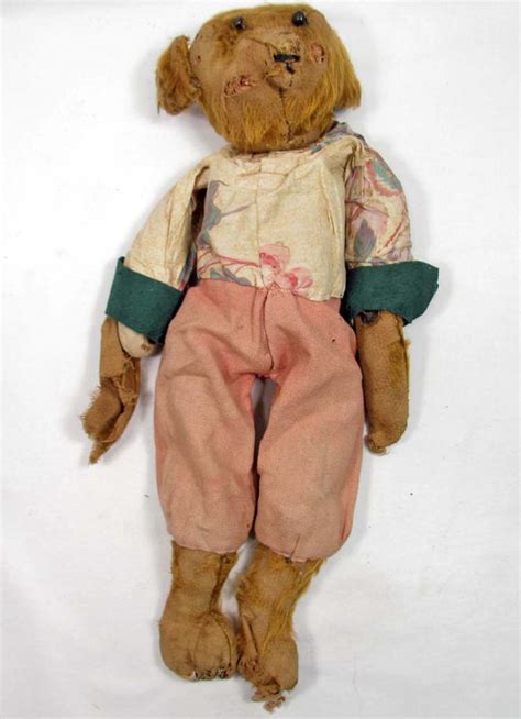 Antique Straw Stuffed Teddy Bear