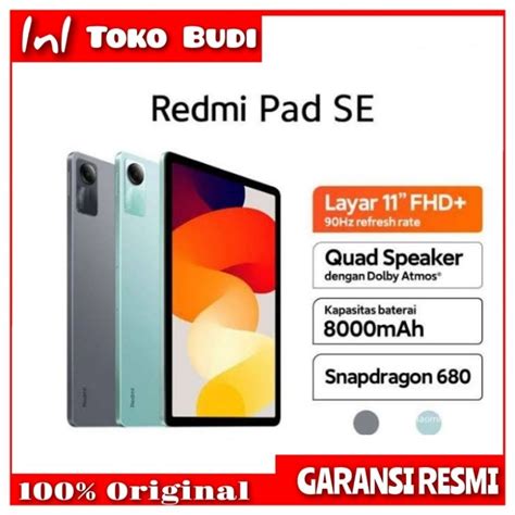 Jual XIAOMI REDMI PAD SE GARANSI RESMI TAM Shopee Indonesia