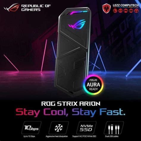 Jual Asus Rog Strix Arion M2 Nvme Ssd Enclosure Usb32 Gen2 Type C Di