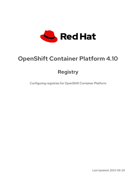 Openshift Container Platform 410 Registry En Us Pdf Computing
