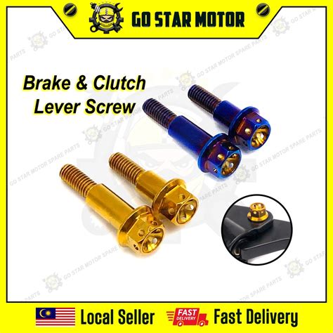 Universal Brake And Clutch Lever Bolt Screw Skru 6 30mm Gold Titanium Y15